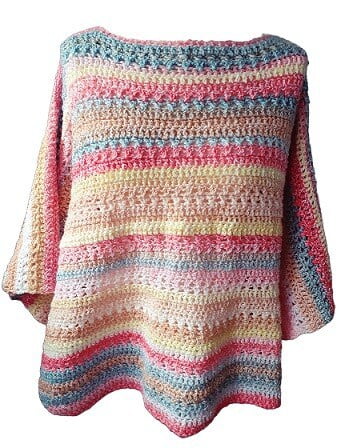 Crochet Poncho Pattern Cotton Candy - Jera's Jamboree