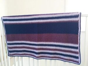 Mila Cosy Stripe Crochet Blanket Pattern - Jera's Jamboree