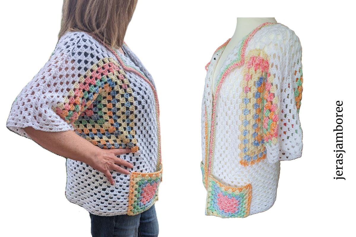 Hexagon Cardigan Pattern (with optional pockets) - Jera's Jamboree